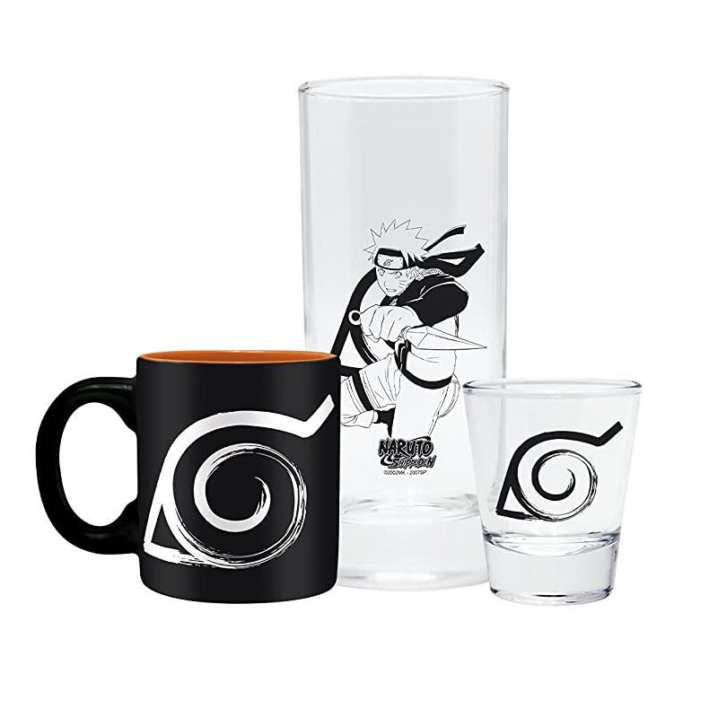 Tazones y Más, Naruto Shippuden, Gift 3PC Drinkware Set | Fanatic Point