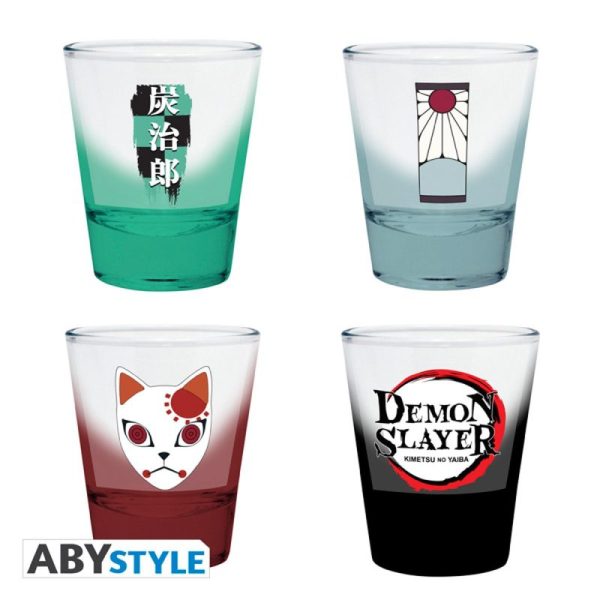 Tazones y Más – Vasos Demon Slayer 4 Pack Shot Glass Set | Fanatic Point
