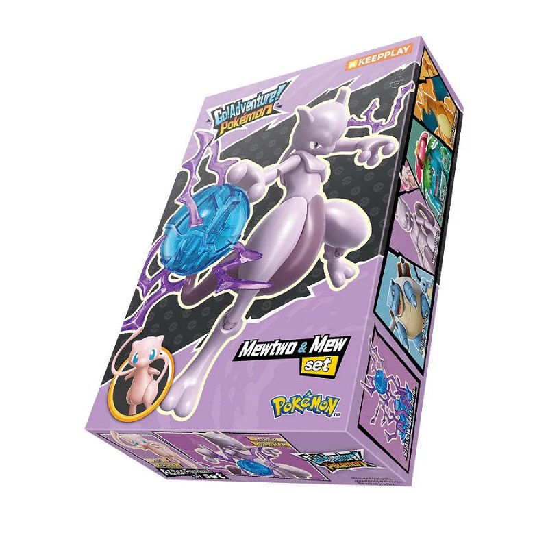 Figura Armable Pokemon – Mewtwo & Mew Building Blocks Set | Toys”R”Us ...
